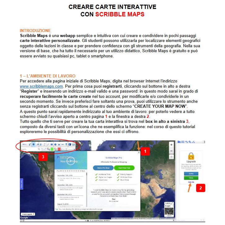 Gli strumenti digitali per la geografia - 2: Scribble Maps | Articoli | DLive Geografia